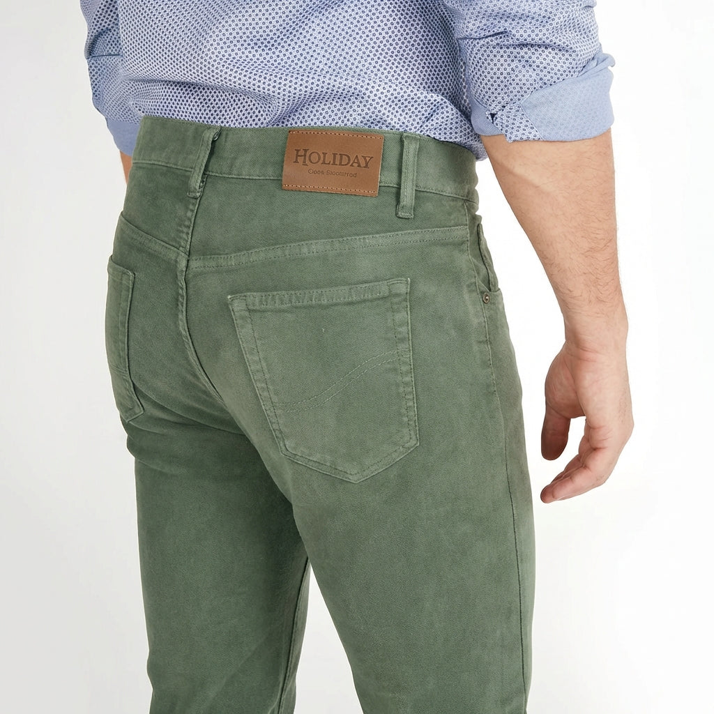 Sage Moleskin Plat Jeans